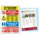 Safety Poster - HSE Law with Visitor Warning Sign - Prosol